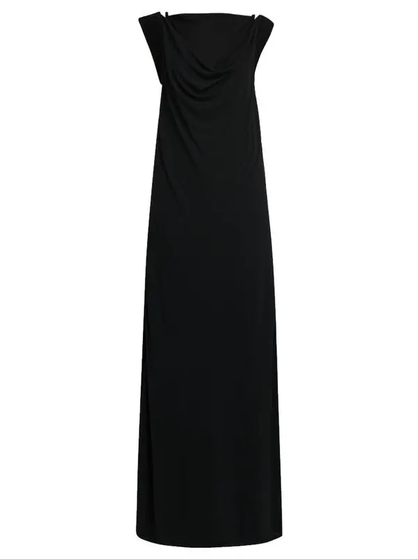 Bottega Veneta Intrecciato-strap Jersey Gown - Double Black