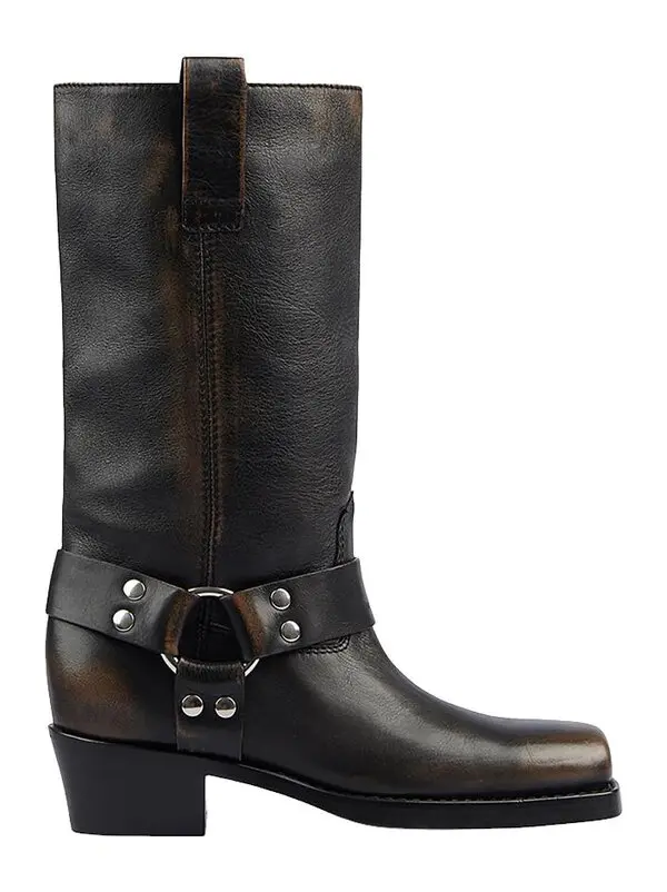 Paris Texas Roxy 45mm Leather Boots - Black
