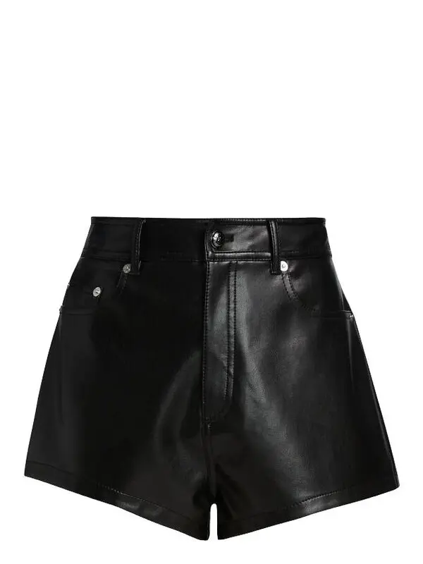 Cinq À Sept Dani Faux Leather Shorts - Black