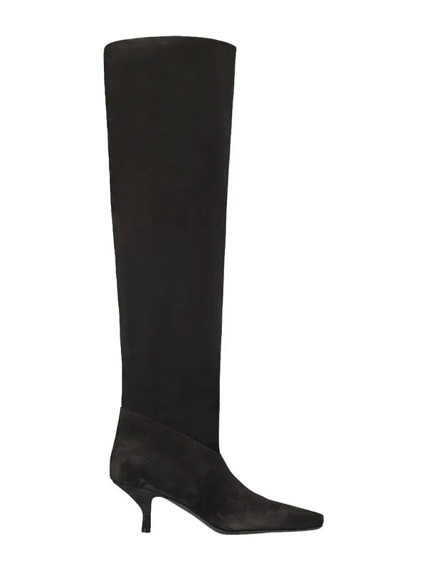 Paris Texas Rose 60mm Suede Over-the-knee Boots - Black