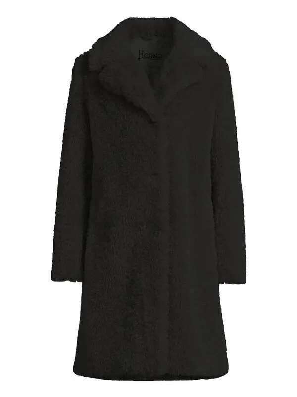 Herno Curly Faux-fur Coat - Nero