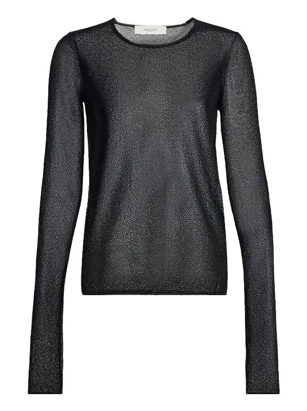 GOLDEN GOOSE Journey Nella Slim Semi-sheer Top - Black