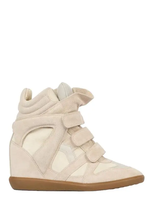 Isabel Marant Étoile Bekett Leather & Suede High-top Platform Sneakers - Ecru