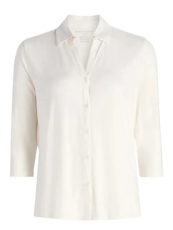 Majestic Filatures Soft Touch Semi-relaxed Shirt - Cream