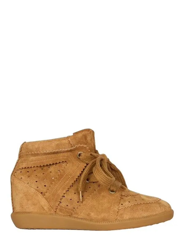Isabel Marant Étoile Bobby Suede High-top Sneakers - Cognac