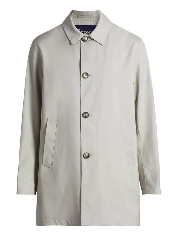 Herno Storm System Virgin Wool Trench Coat - Grey