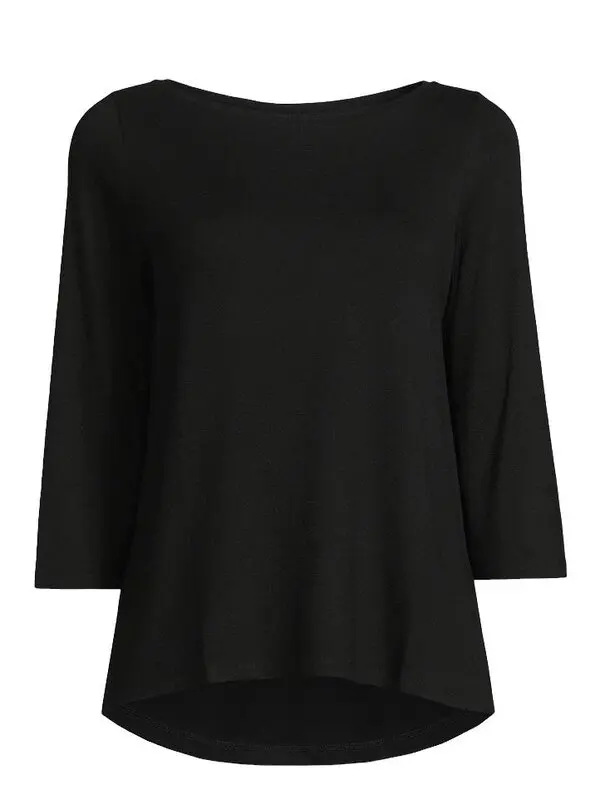 Majestic Filatures Soft Touch Pleated Back Top - Noir