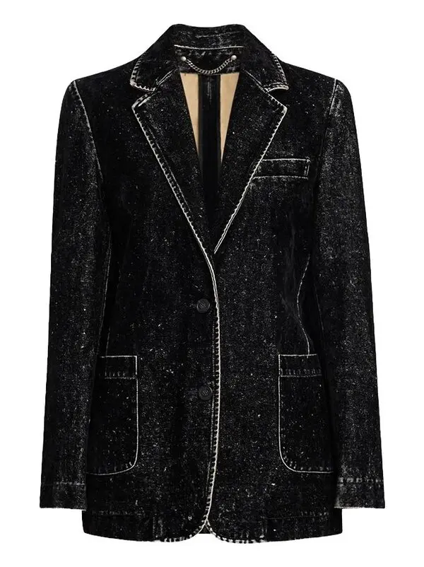 GOLDEN GOOSE Journey Velvet-effect Jacket - Black