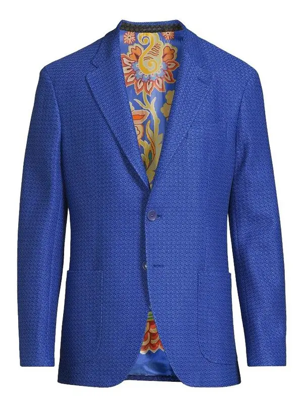 Etro Textured Cotton Jacket - High Blue