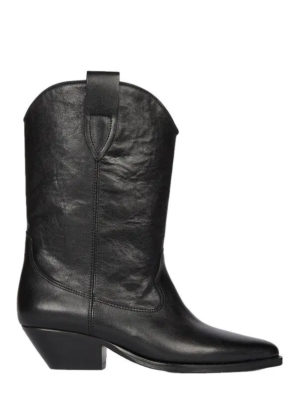 Isabel Marant Étoile Duerto Leather Cowboy Boots - Black
