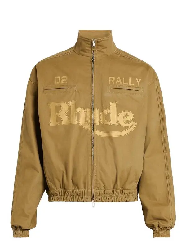 Rhude Rally Logo Track Jacket - Tan