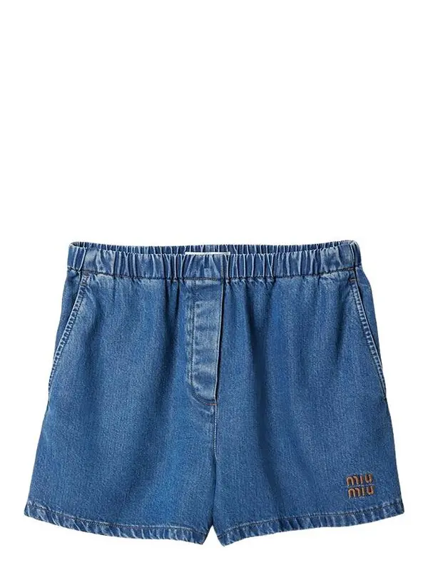 Miu Miu Denim Bermudas - Blue