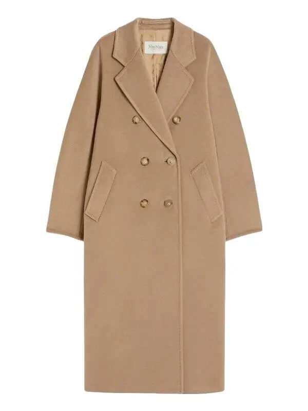 Max Mara 101801 Icon Madame Wool Cashmere Double-breasted Coat - Camel