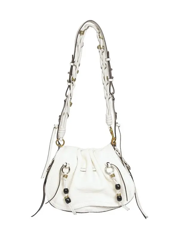Isabel Marant Étoile Bolton Leather Saddle Bag - Chalk
