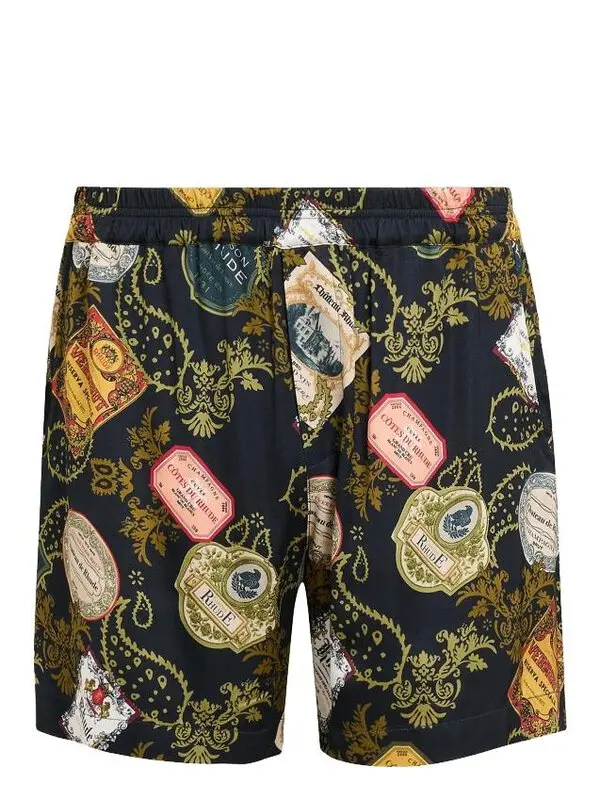 Rhude Vin Bandana Print Pj Shorts - Black Multi
