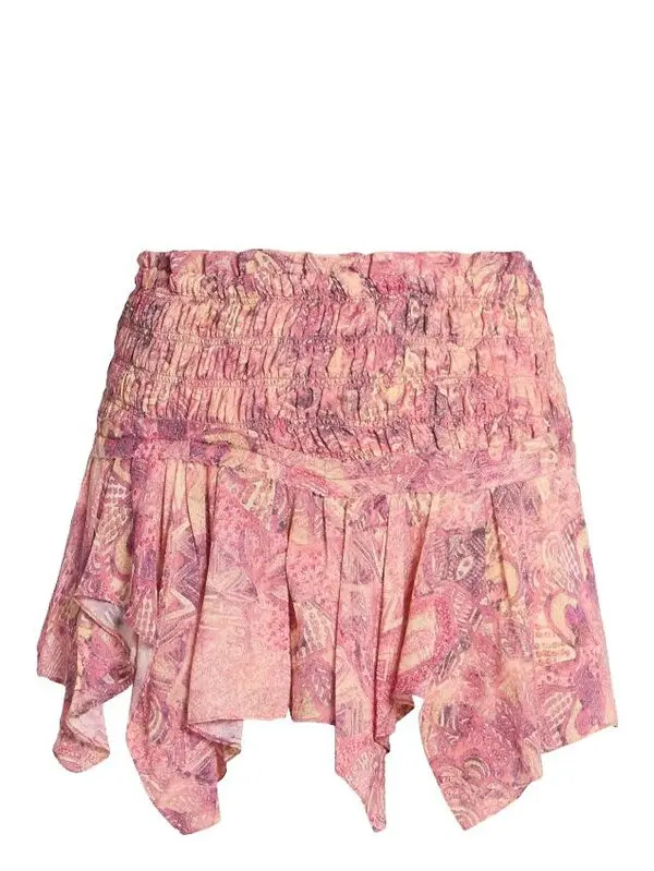 Isabel Marant Étoile Ceiva Floral Silk Miniskirt - Pink