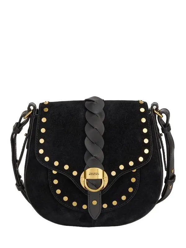 Isabel Marant Étoile Altay Small Suede & Leather Saddle Bag - Black