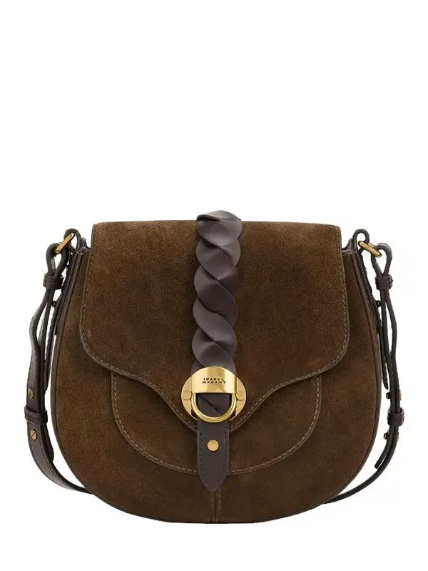 Isabel Marant Étoile Altay Small Suede & Leather Saddle Bag - Bronze