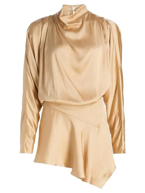 Isabel Marant Étoile Neline Draped Satin Shirtdress - Beige