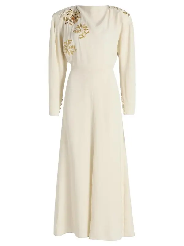 Isabel Marant Étoile Samsha Floral-embroidered Maxi Dress - Ecru