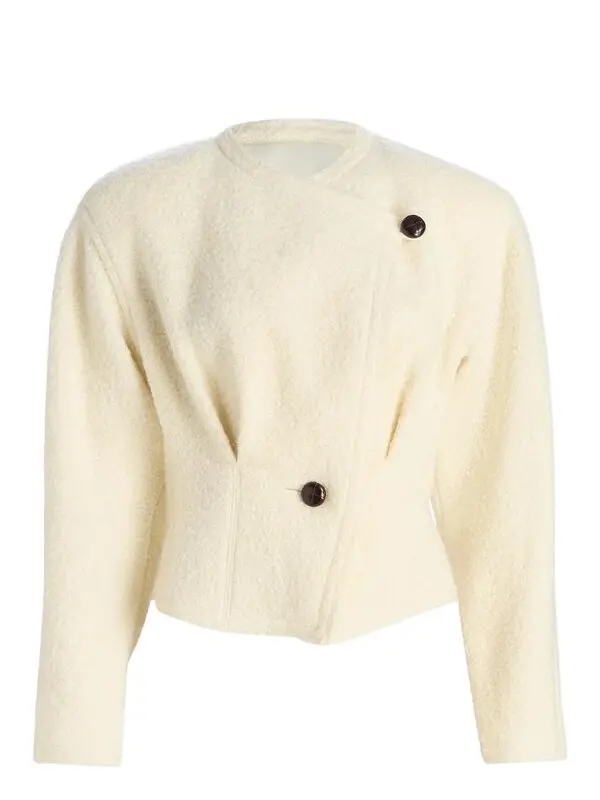 Isabel Marant Étoile Suna Wool-blend Asymmetric Jacket - Ecru