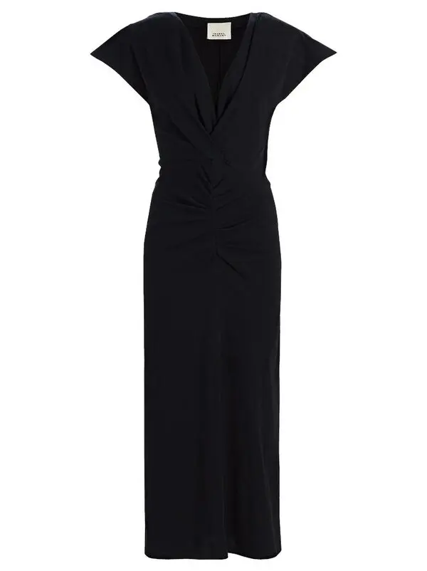 Isabel Marant Étoile Nadra Draped Cotton Maxi Dress - Black