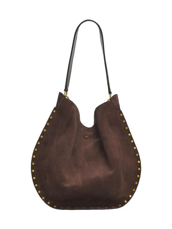 Isabel Marant Étoile Oskan Hobo Soft Suede Shoulder Bag - Coffee