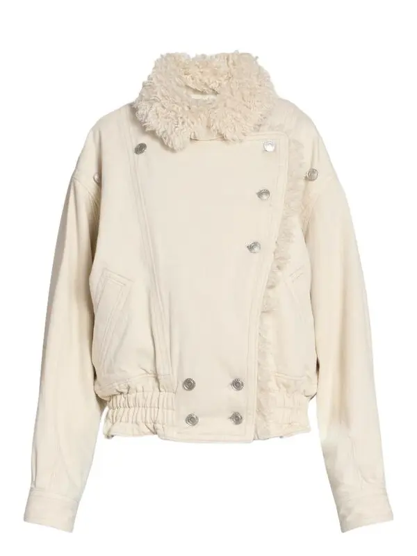 Isabel Marant Étoile Valineo Sherpa-lined Denim Jacket - Ecru