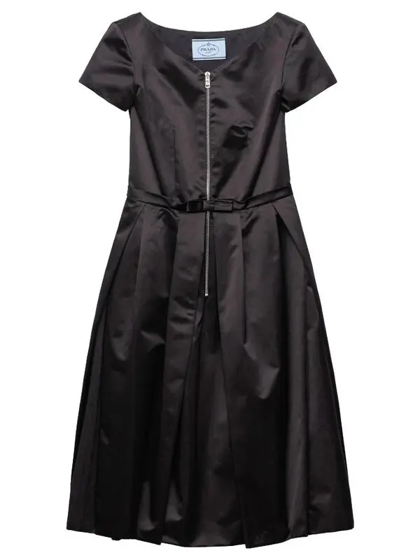 Prada Duchesse Silk Dress - Black