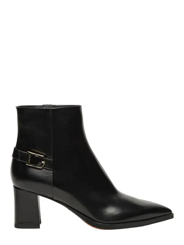 Santoni 65mm Leather Ankle Boots - Black