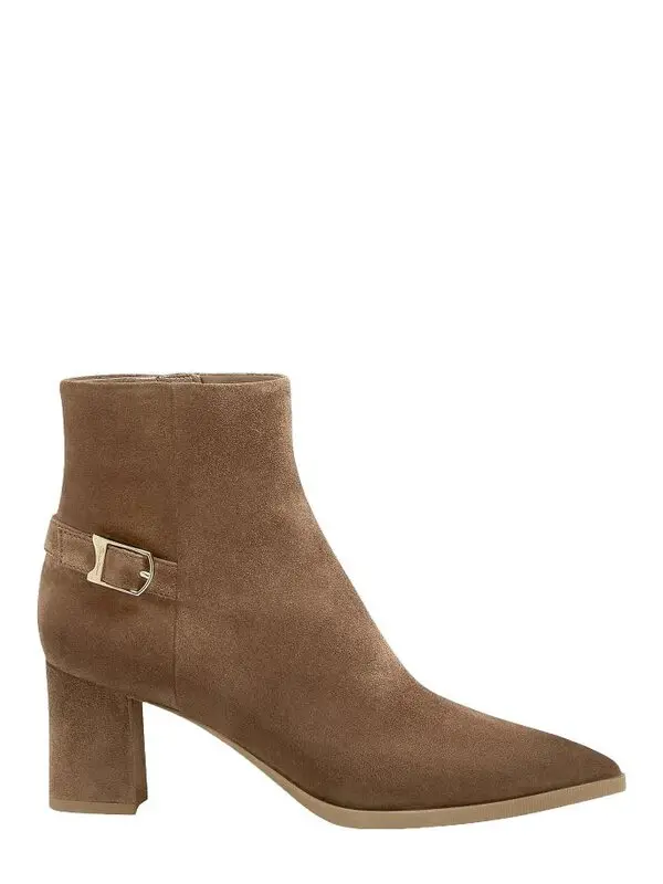 Santoni Elly 65mm Suede Ankle Boots - Brown