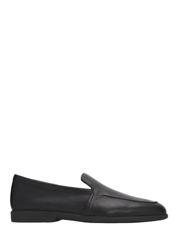 Santoni Malibu Leather Loafers - Black