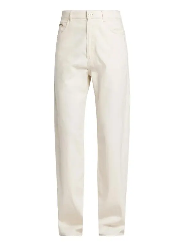 Marni Lightweight Denim Wide-leg Trousers - Bone