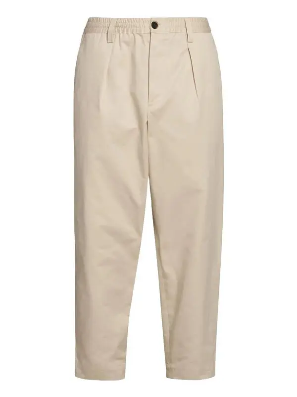 Marni Cotton Gabardine Crop Trousers - Ivory