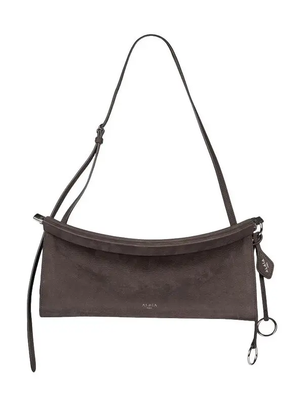 Alaïa Le Click Leather Shoulder Bag - Anthracite