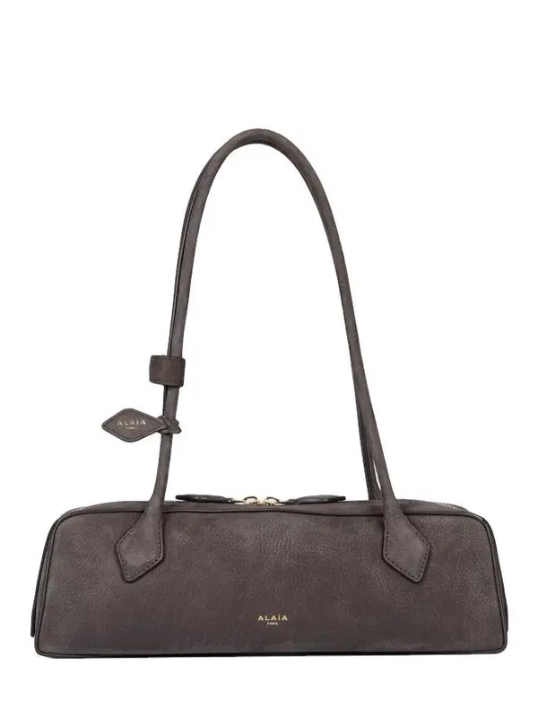 Alaïa Le Teckel Leather Shoulder Bag - Anthracite