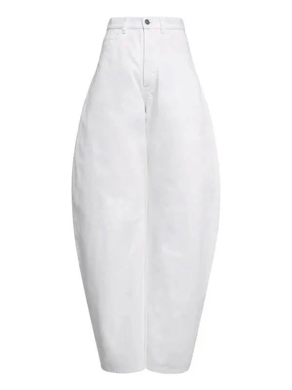 Alaïa Barrel Mid-rise Jeans - Blanc
