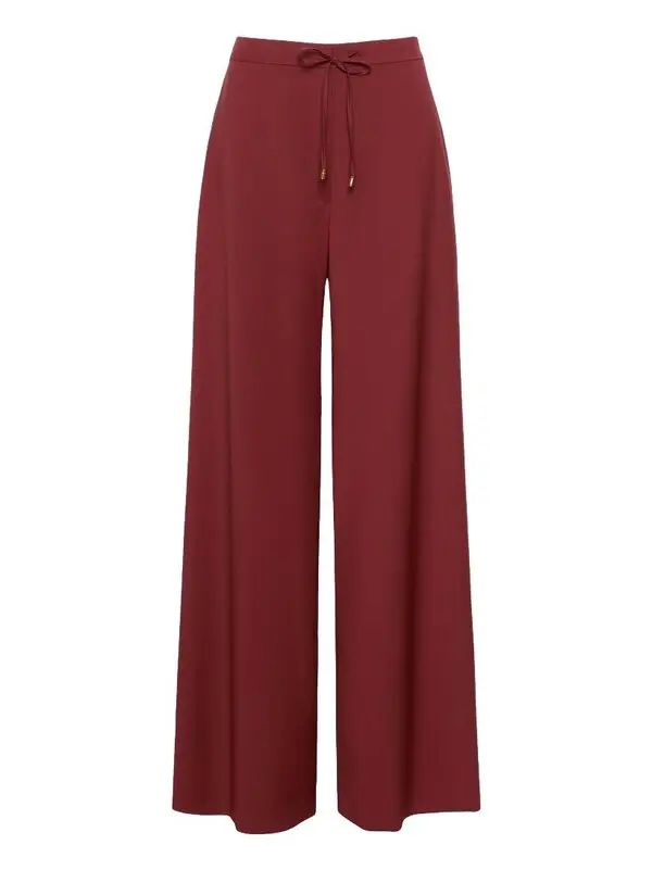 Max Mara Light Woollen Cloth Trousers - Ruby