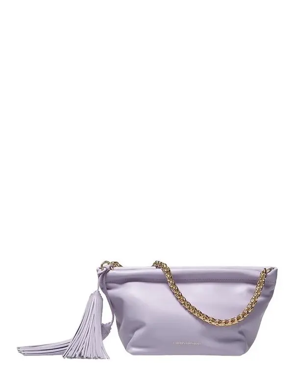 Carolina Herrera Pia Small Leather Clutch - Violeta