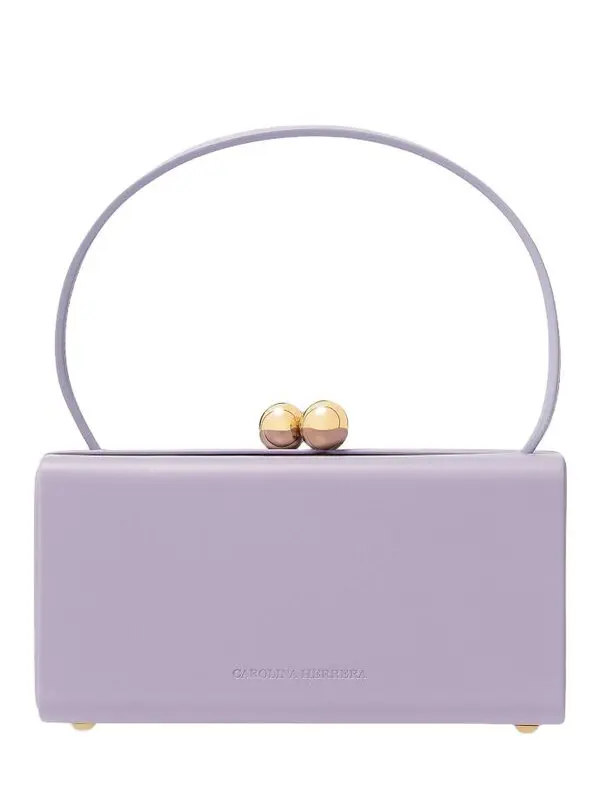 Carolina Herrera Mimi Leather Top Handle Bag - Violeta