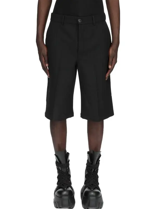 Rick Owens New Wool Work Shorts - Black