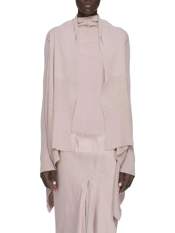 Rick Owens Wool Shawl-collar Wrap Cardigan - Grape
