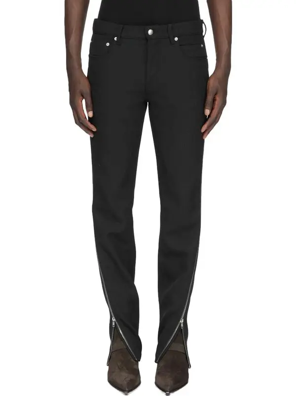 Rick Owens Vega Wool Zip-cuff Jeans - Black