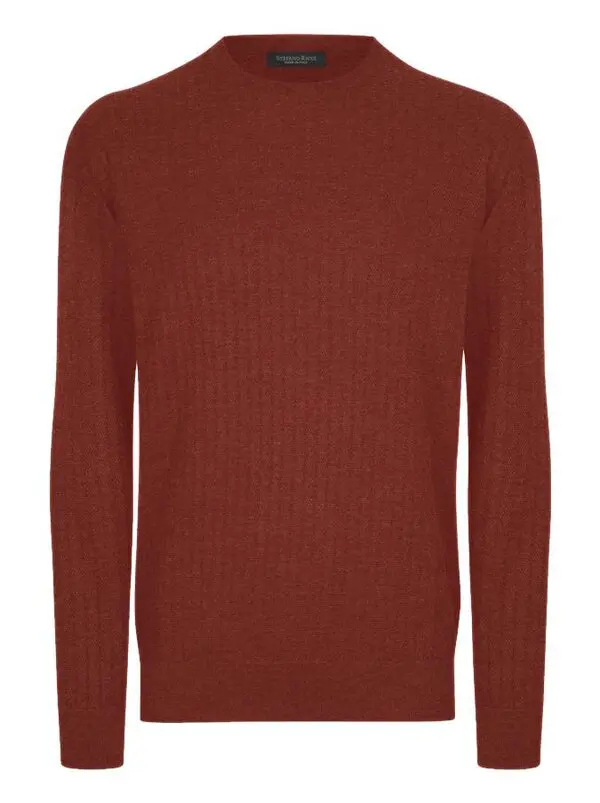 Stefano Ricci Crewneck Stripped Sweater - Medium Red