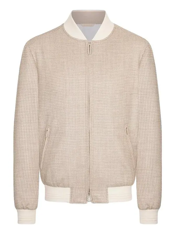 Stefano Ricci Wool And Silk Blend Blouson Jacket - Beige