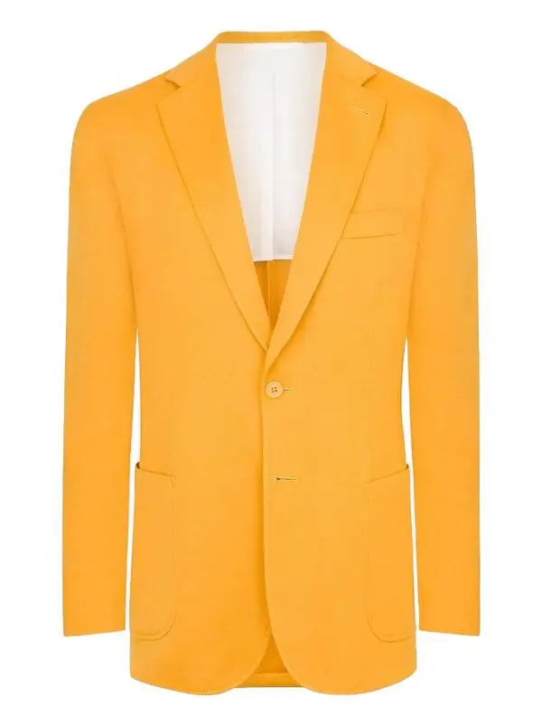 Stefano Ricci Daywear Cashmere 2 Button Knit Blazer - Ocre