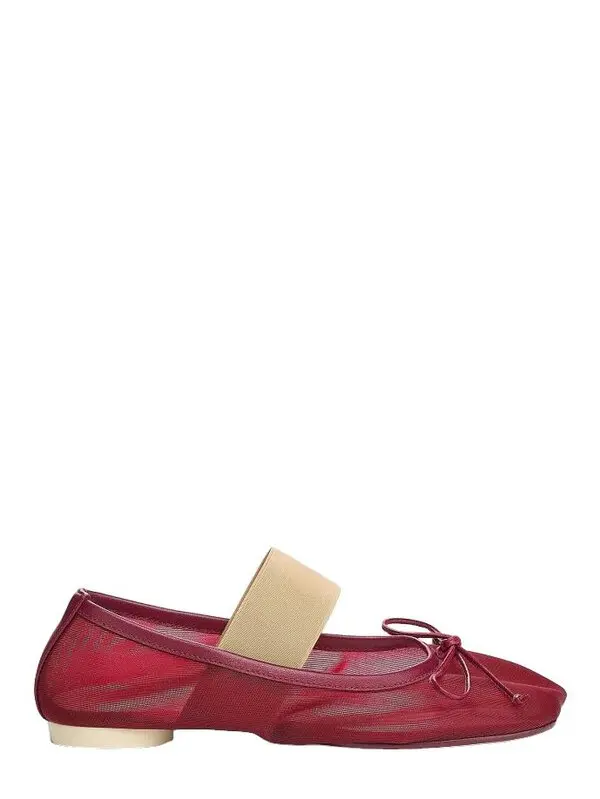 MAISON MARGIELA Elastic Mesh Ballet Flats - Ruby Wine
