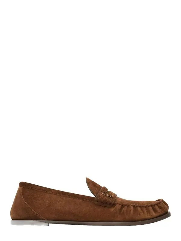 Saint Laurent S Loafers In Suede - Snuff