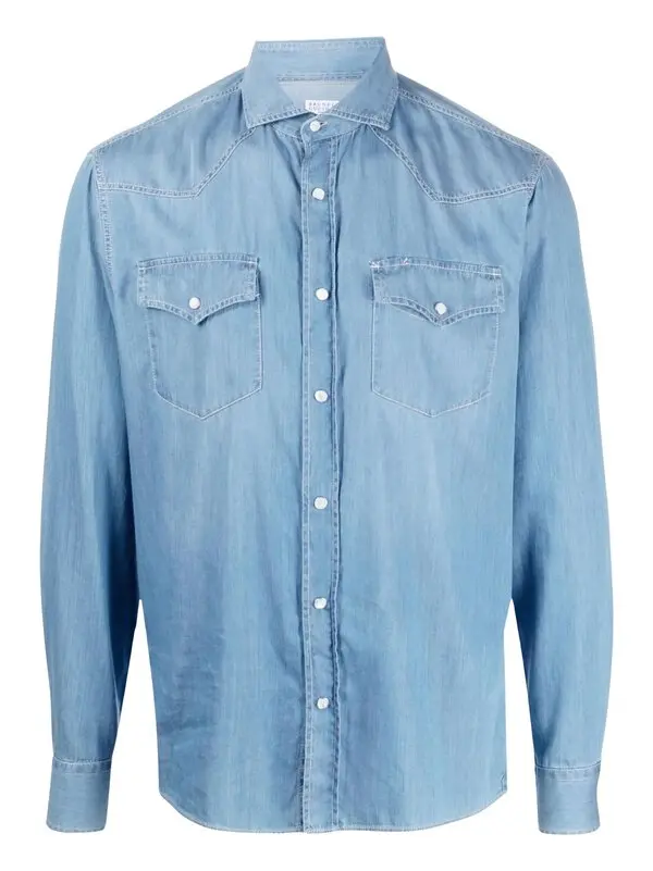Brunello Cucinelli Long-sleeve Denim Shirt - Blue