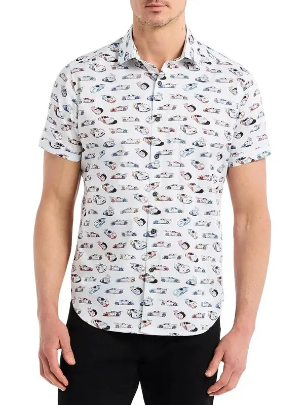 Robert Graham Neon Wheels Printed Short-sleeve Shirt - Multi